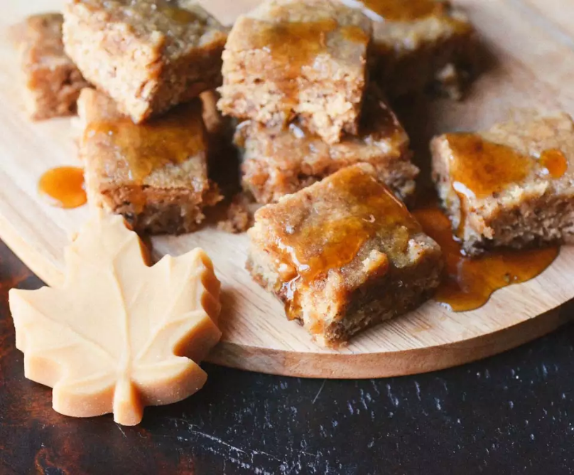 Maple Pecan Blondies With Maple Butter Glaze Recipe - Vermont Maple Syrup