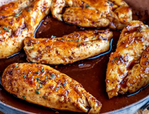 Baked Chicken In Maple-Mustard Glaze Recipe - Vermont Maple Syrup