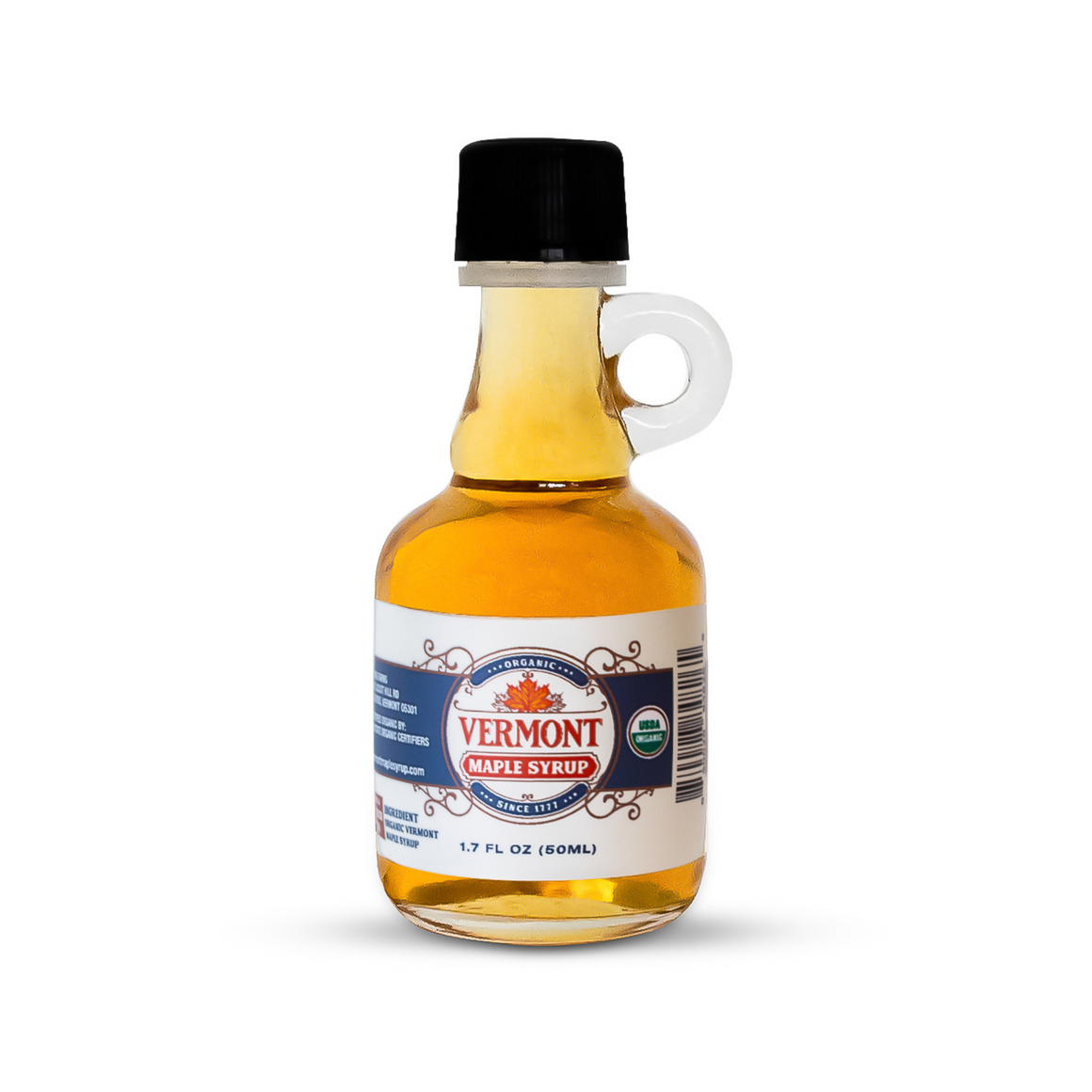 Amber Organic Vermont Maple Syrup - Glass Nip Bottle - Vermont Maple Syrup